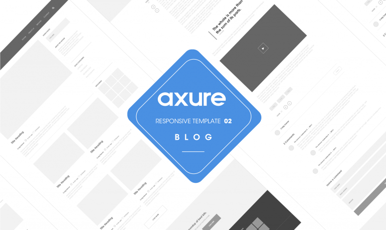 Axure responsive template: Blog website 2 – H U M B L E . U X