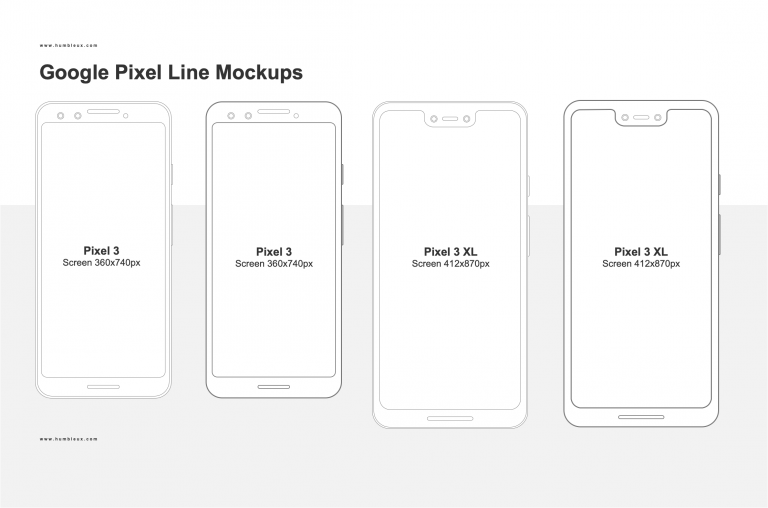 Axure Google Pixel Line Mockups – H U M B L E . U X